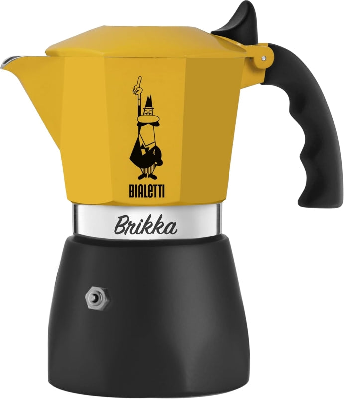 Bialetti Brikka Yellow - 4 Cups – Buongiorno Coffee
